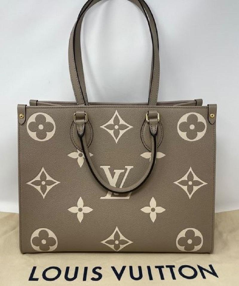 Louis Vuitton Embossed Grained Cowhide Leather Dove Beige, Cream White ...