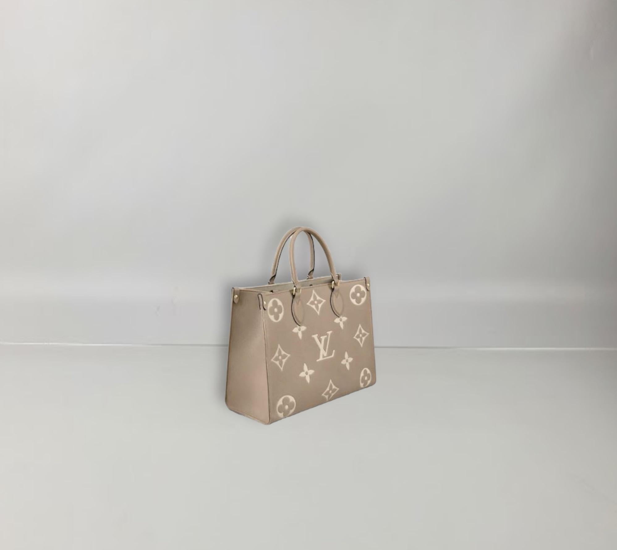 Louis Vuitton Embossed Grained Cowhide Leather Dove Beige, Cream White ...
