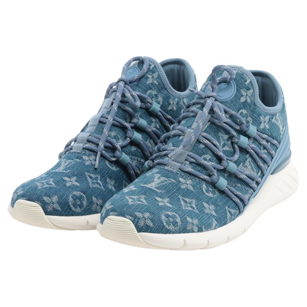 Louis Vuitton Fastlane Denim Blue Sneakers For Sale at 1stDibs