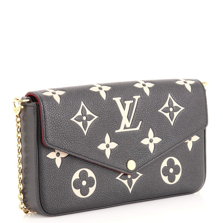 Louis Vuitton Felicie Pochette Bicolor Monogram Empreinte Giant at 1stDibs