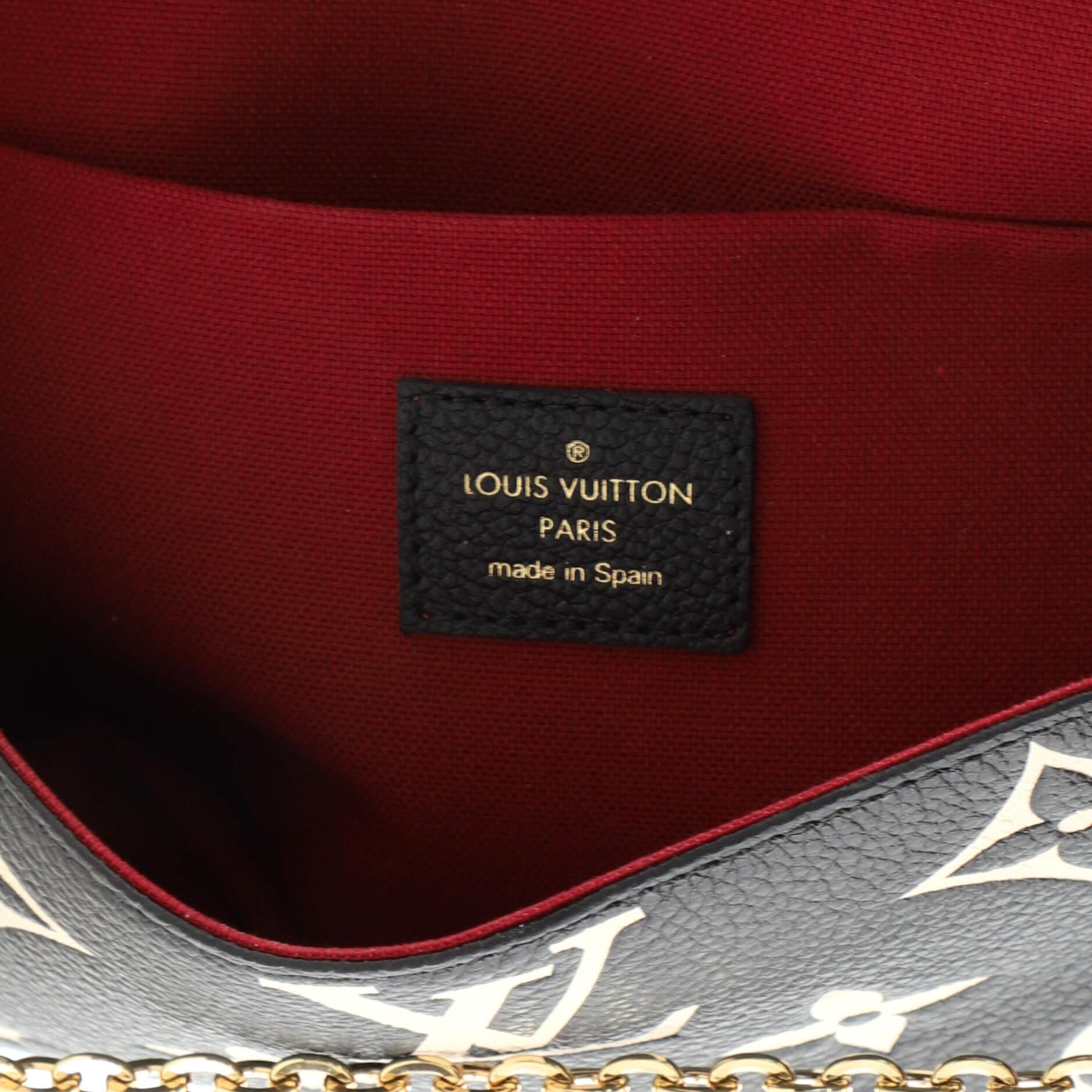 Louis Vuitton Felicie Pochette Bicolor Monogram Empreinte Giant at 1stDibs