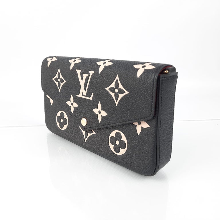 Louis Vuitton Félicie Pochette Colours Black / Beige Monogram Empreinte ...