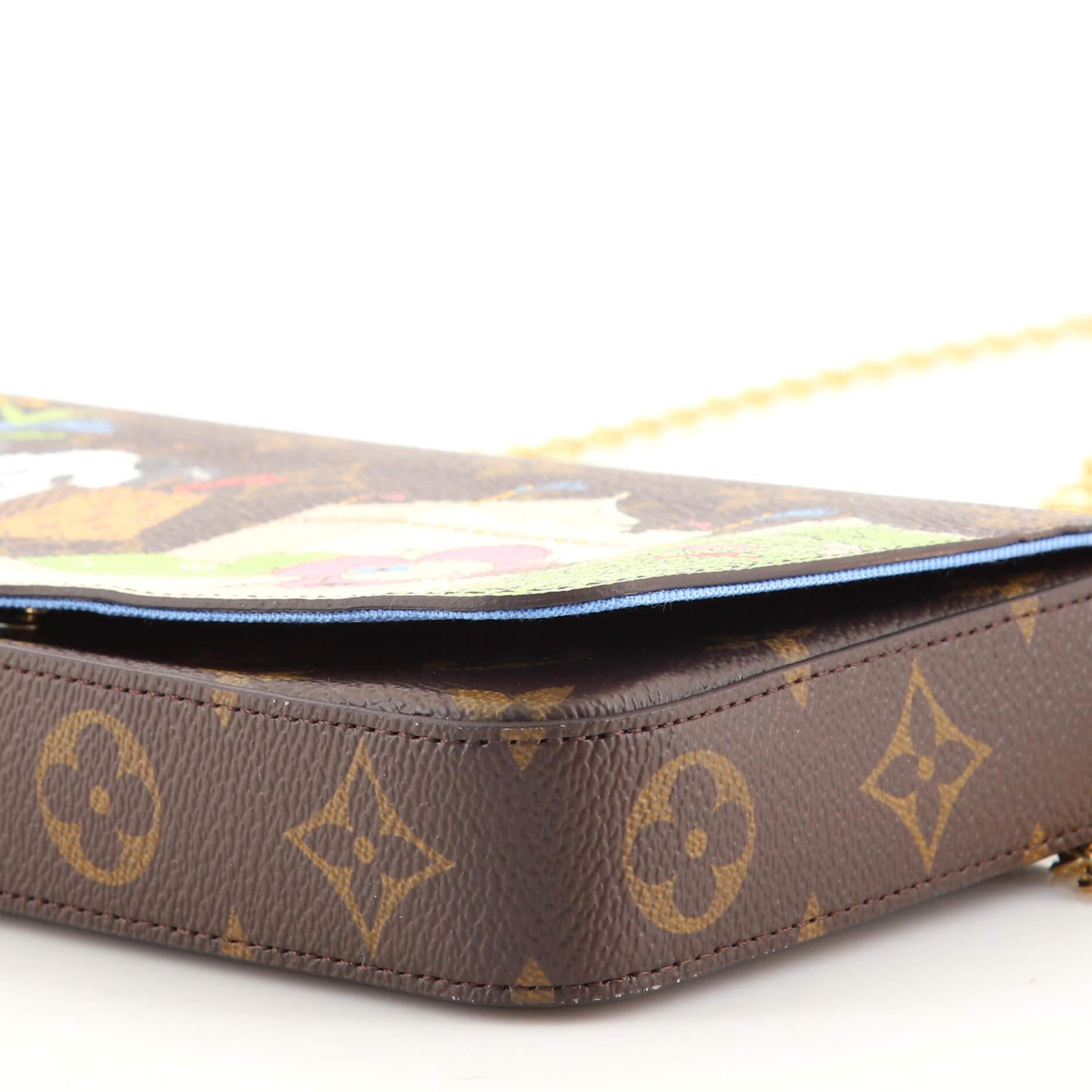 Louis Vuitton Felicie Pochette Limited Edition Vivienne Xmas Monogram ...