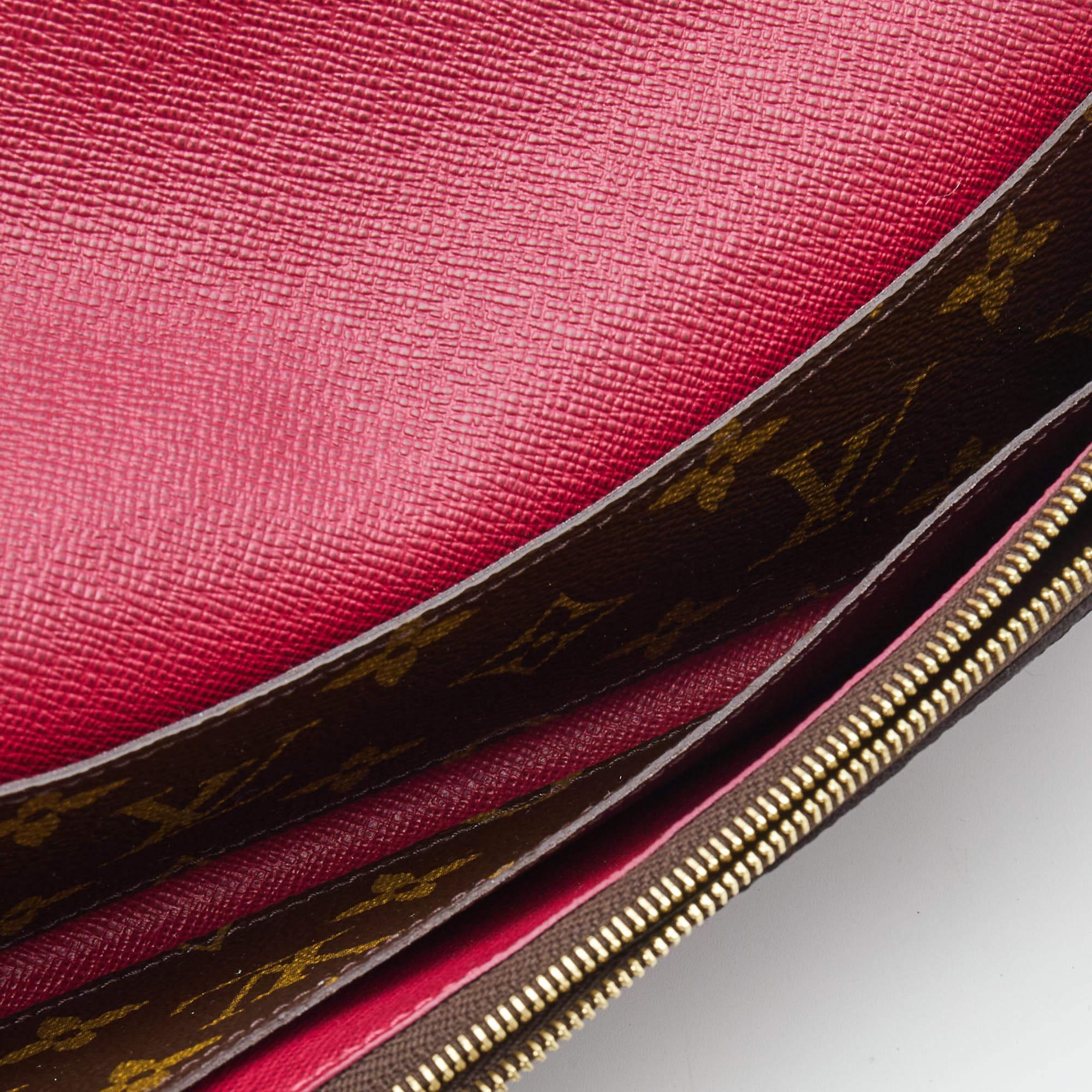 Louis Vuitton Fuchsia Monogram Canvas Emilie Wallet For Sale at 1stDibs