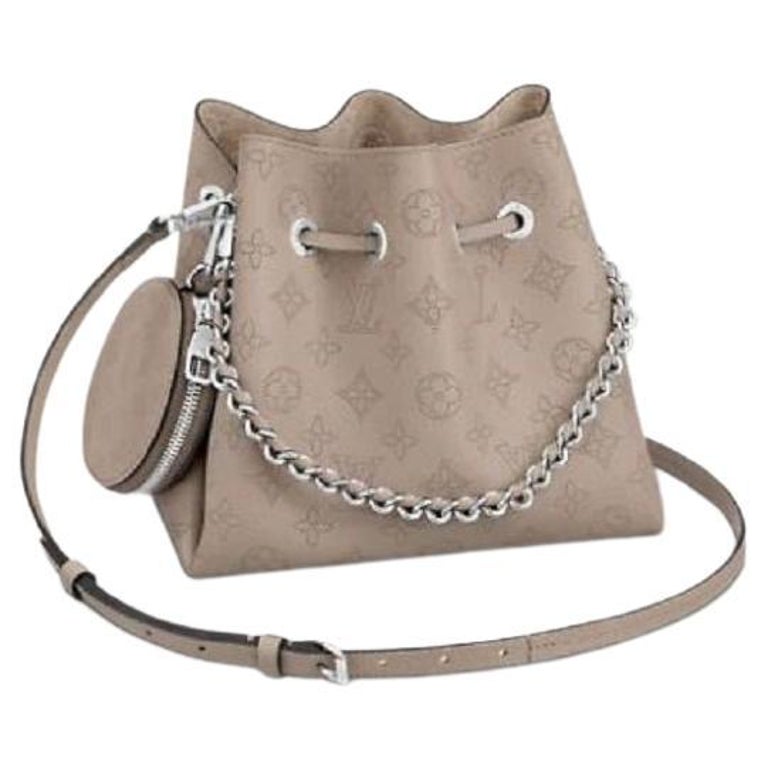 Louis Vuitton Galet Grey Mahina Perforated Calf Leather Bella For Sale ...