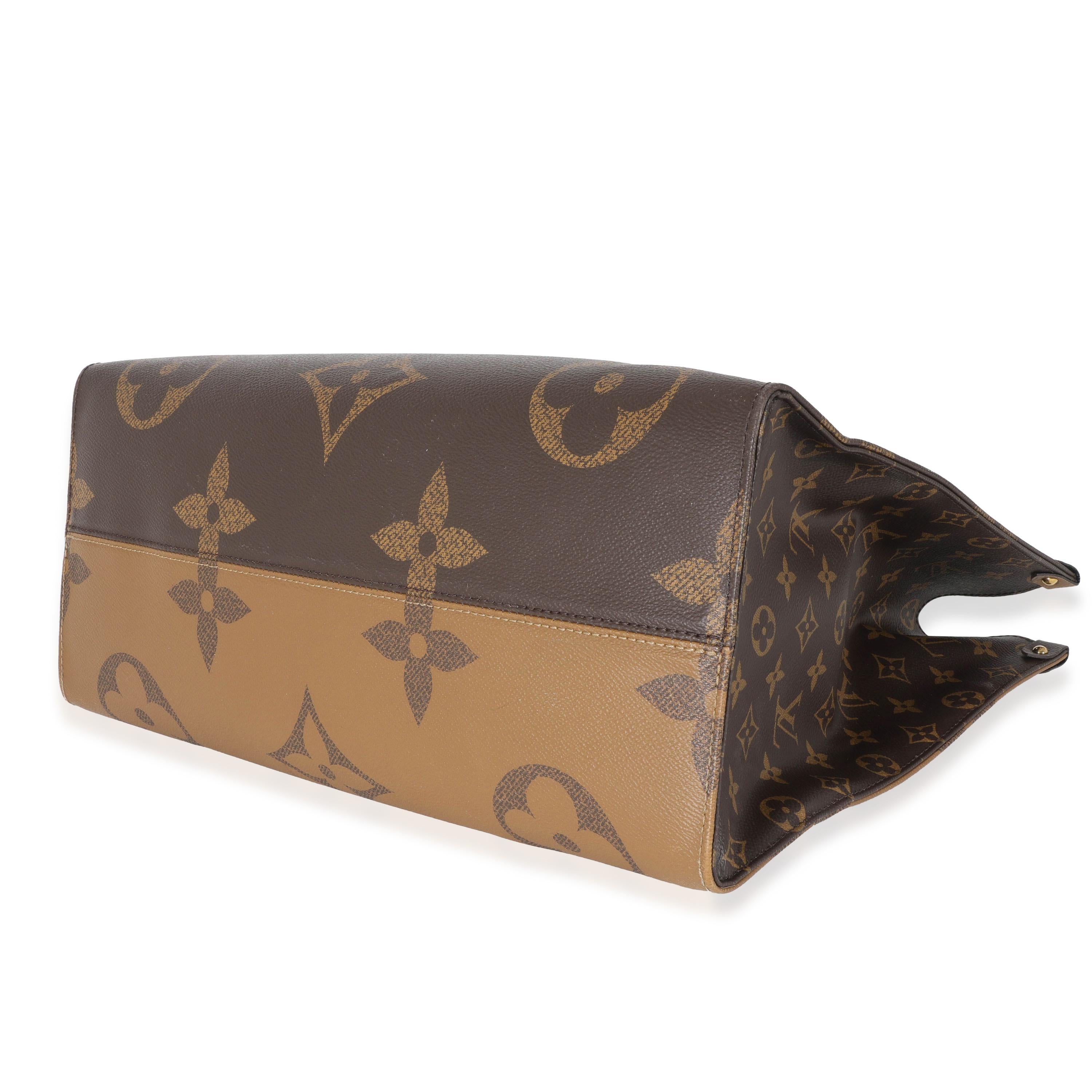 Louis Vuitton Giant Monogram Reverse Canvas Onthego GM For Sale at 1stDibs