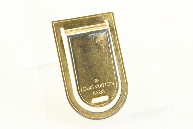 Louis Vuitton Gold Bill Clip Money Fold 1lk830s at 1stDibs