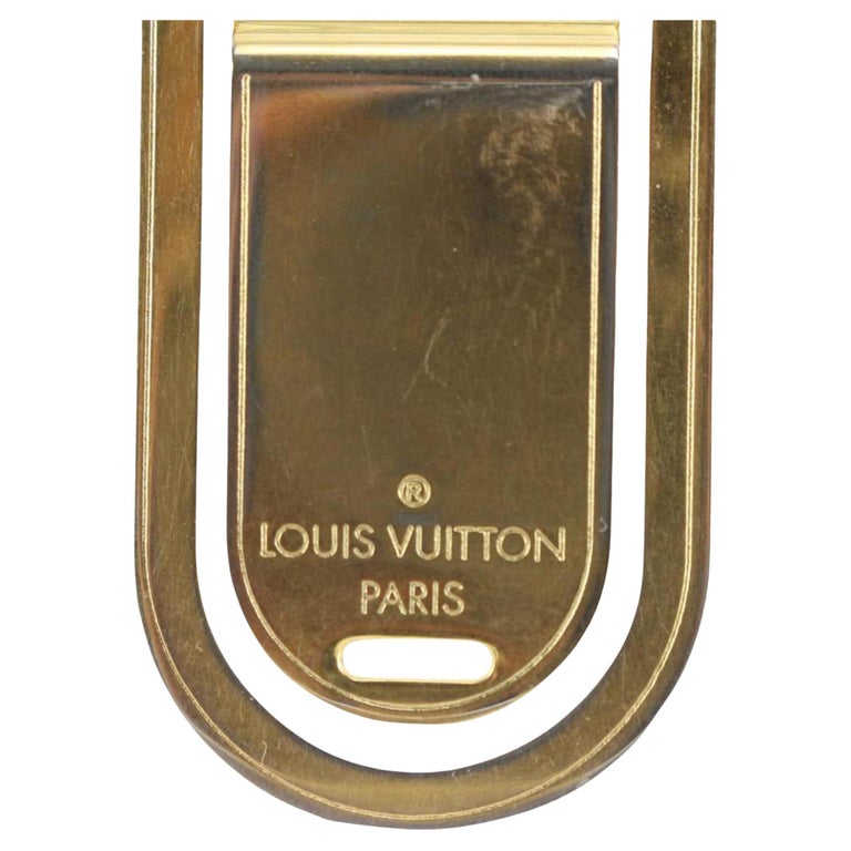 Louis Vuitton Gold Bill Clip Money Fold 1lk830s at 1stDibs