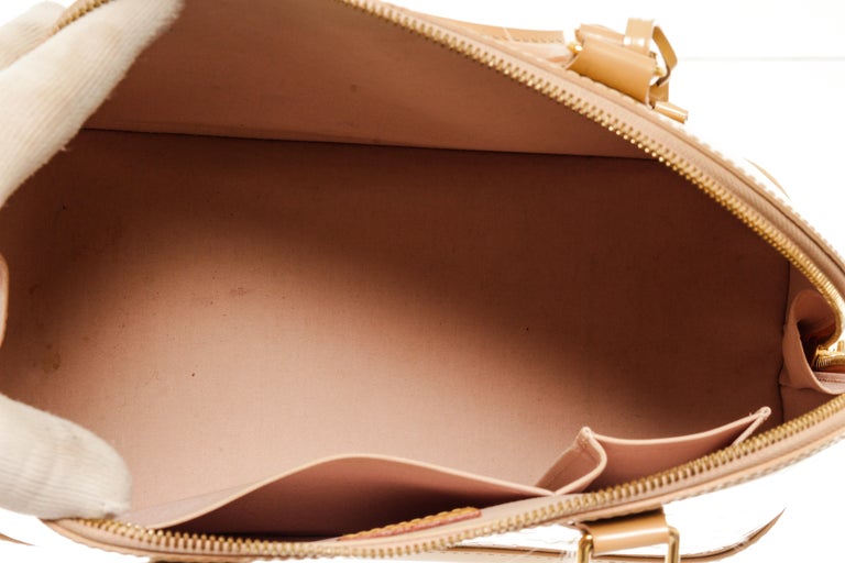 Louis Vuitton Gold Monogram Vernis Alma PM Handbag For Sale at 1stDibs
