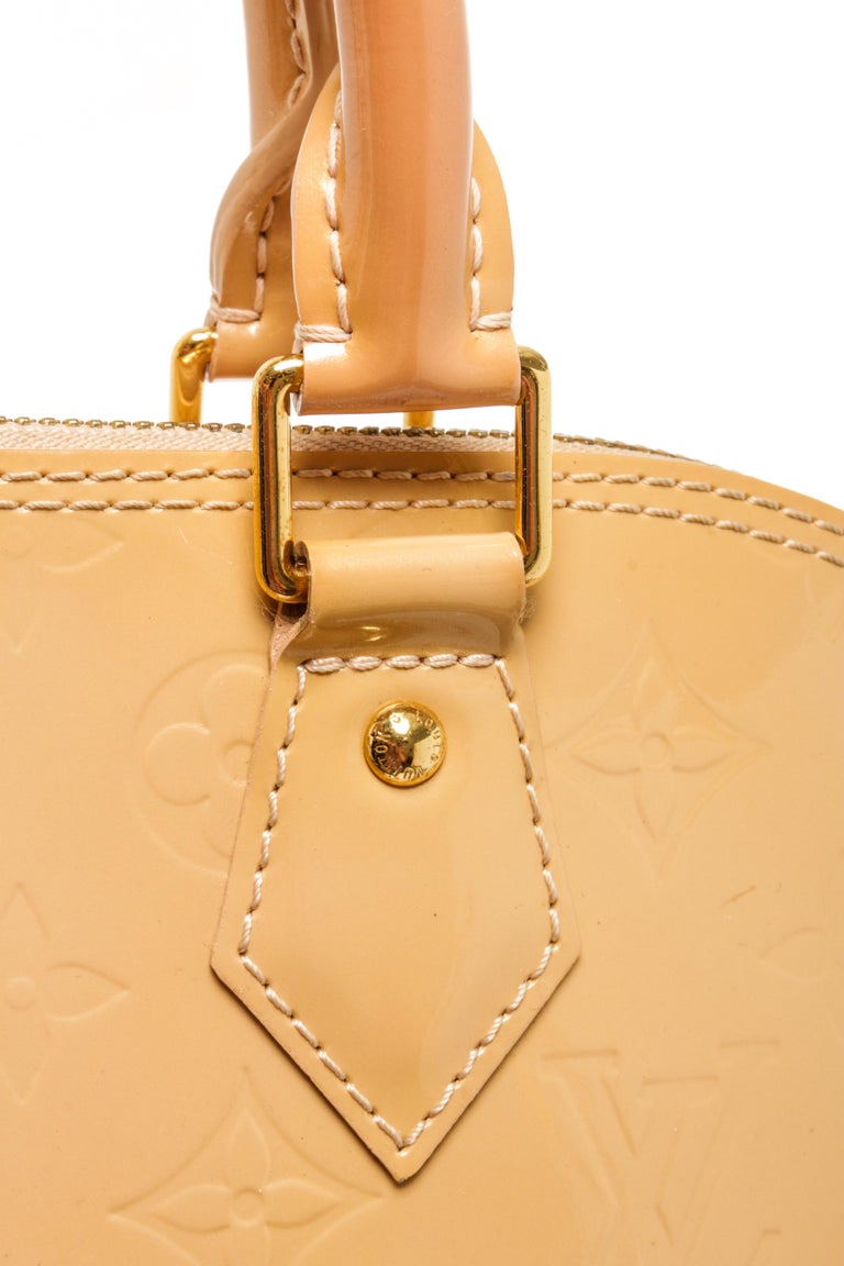 Louis Vuitton Gold Monogram Vernis Alma PM Handbag For Sale at 1stDibs