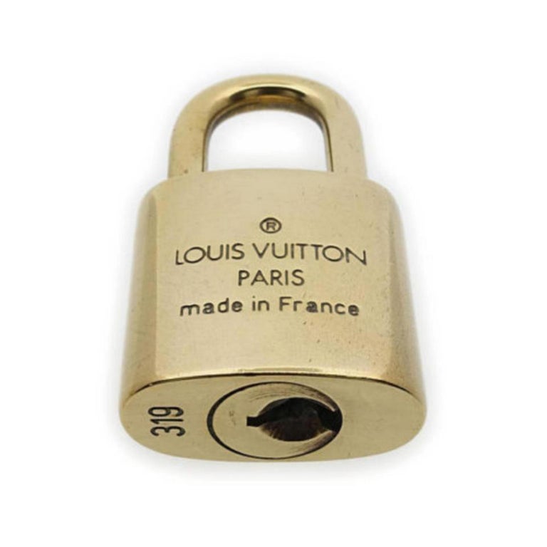 Louis Vuitton Gold Single Key Lock Pad Lock and Key 867719 For Sale at ...