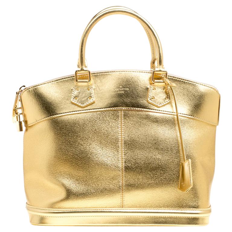 Louis Vuitton Gold Suhali Leather Lockit MM Bag at 1stDibs