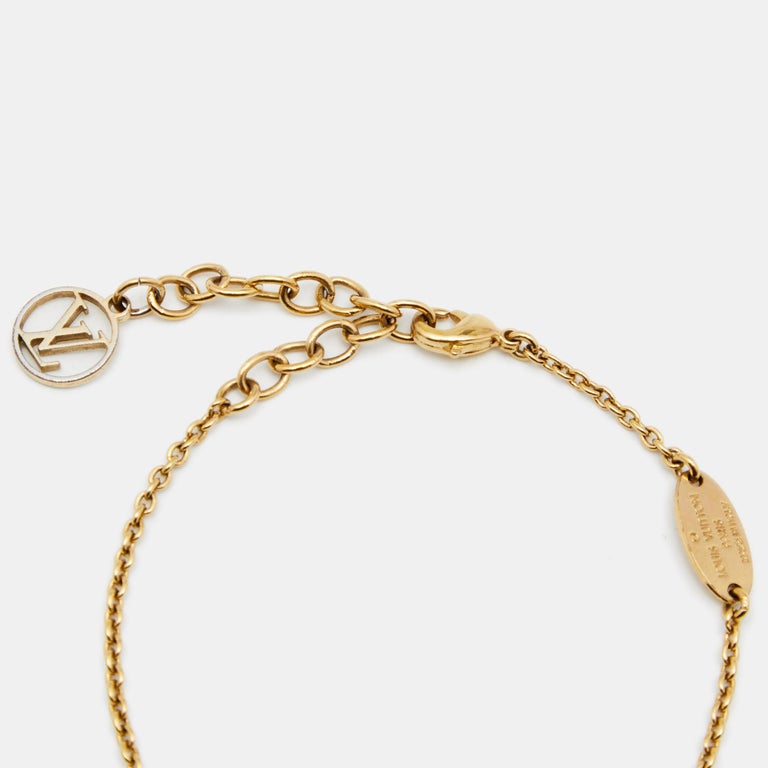 Louis Vuitton Gold Tone Essential V Bracelet For Sale at 1stDibs