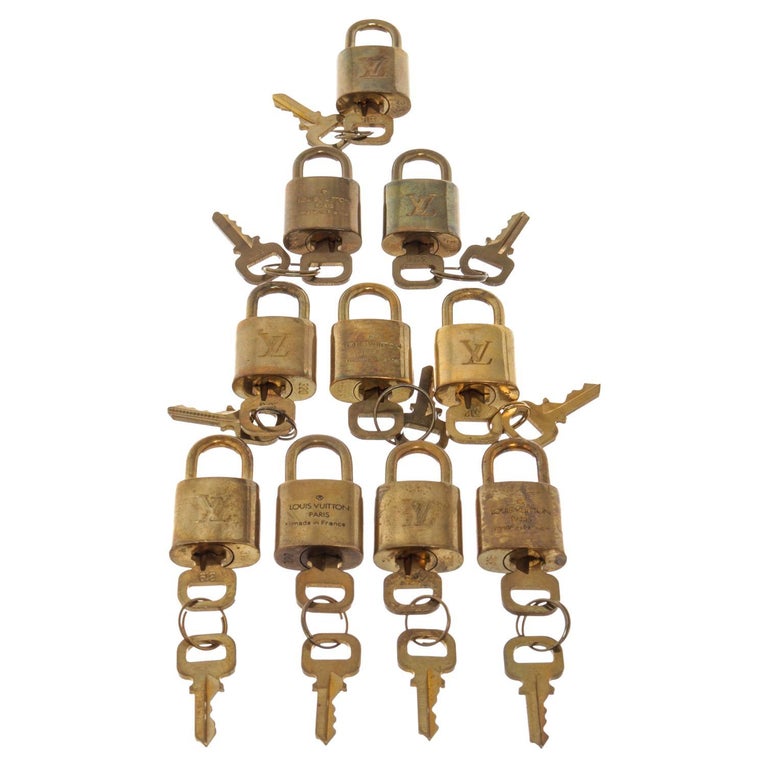 Louis Vuitton Gold-tone Lock and Key Set 10 at 1stDibs
