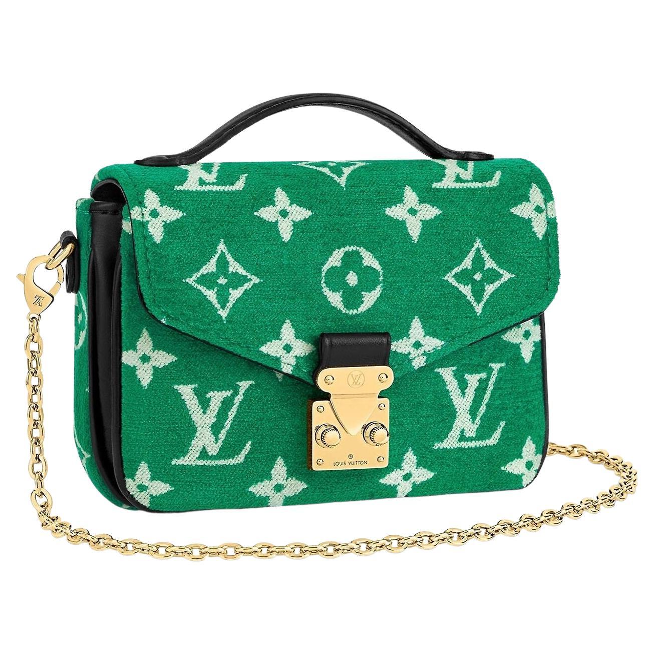 Louis Vuitton Green Monogram Jacquard Velvet Micro Métis Bag For Sale ...