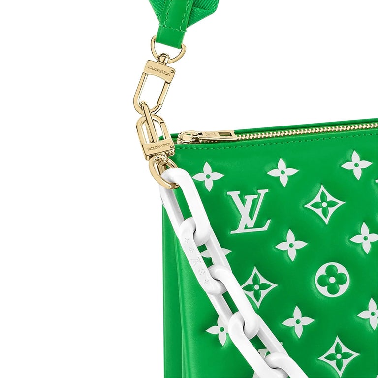Louis Vuitton Green Monogram Lambskin Coussin PM Bag For Sale at 1stDibs