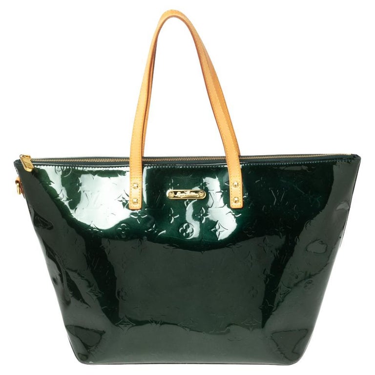 Louis Vuitton Green Monogram Vernis Bellevue GM Bag at 1stDibs