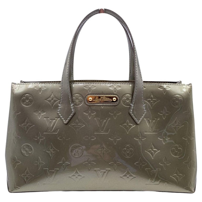 Louis Vuitton Green Monogram Vernis Wilshire Tote Bag Handbag at 1stDibs