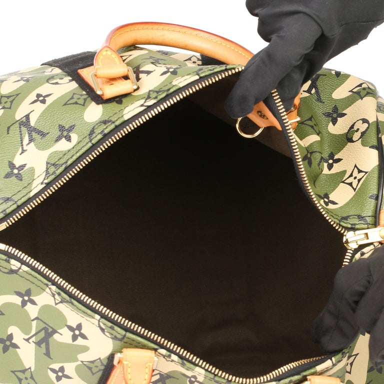 Louis Vuitton Green Monogramouflage Coated Canvas Murakami Speedy 35 at ...