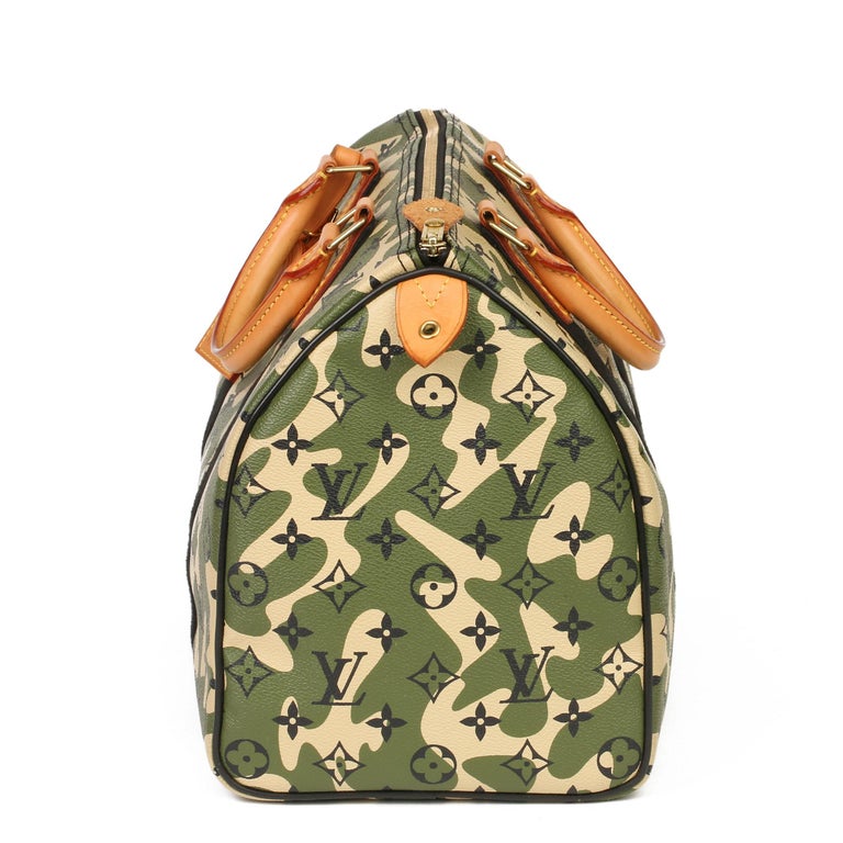 Louis Vuitton Green Monogramouflage Coated Canvas Murakami Speedy 35 at ...
