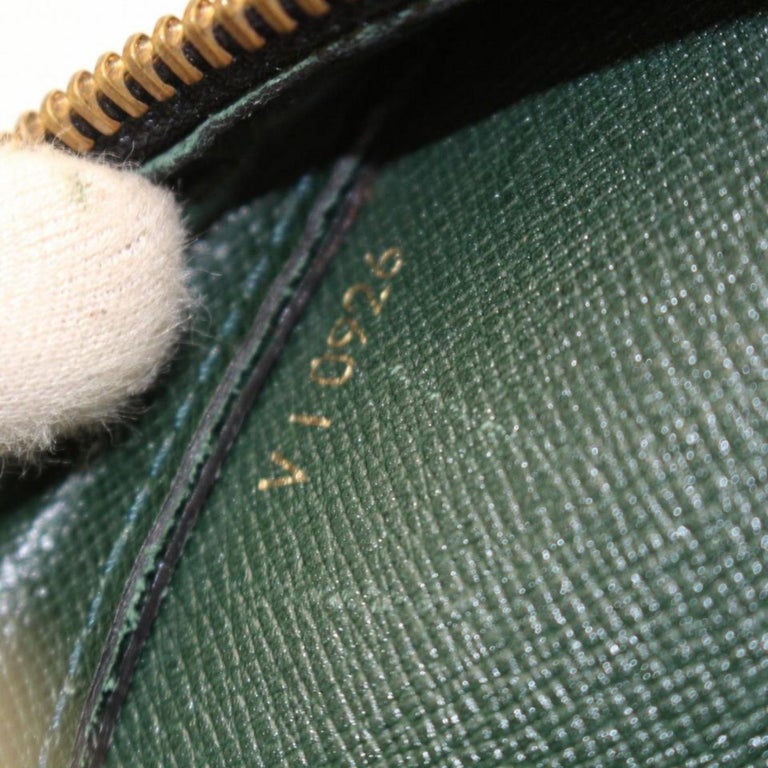 Louis Vuitton Green Orsay Epicea Taiga Leather Wristlet 868595 Cosmetic ...