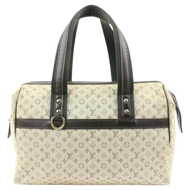 Louis Vuitton Grey Olive Monogram Mini Lin Josephine GM Speedy Boston ...