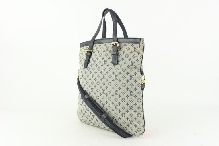 Louis Vuitton Grey x Navy Monogram Mini Lin Francoise 2way Tote Bag ...