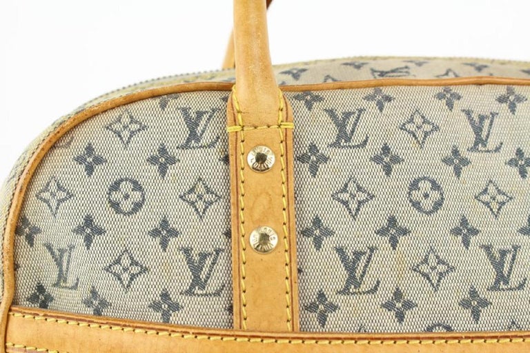 Louis Vuitton Grey x Navy Monogram Mini Lin Marie Boston Bag 917lv6 For ...