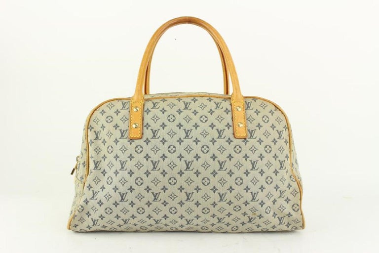 Louis Vuitton Grey x Navy Monogram Mini Lin Marie Boston Bag 917lv6 For ...
