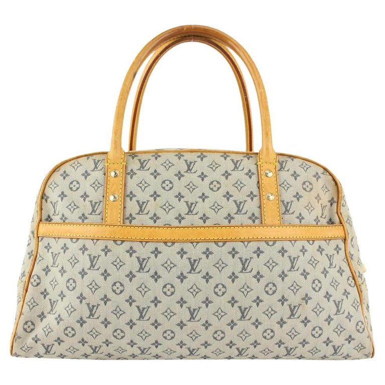Louis Vuitton Grey x Navy Monogram Mini Lin Marie Boston Bag 917lv6 For ...