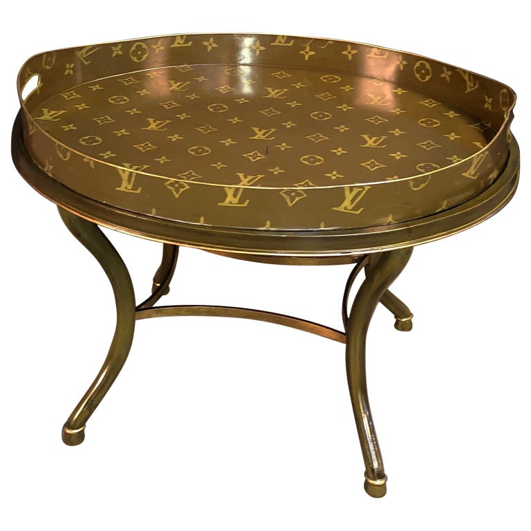 Louis Vuitton Hand Painted Tray on Stand at 1stDibs | stand louis vuitton