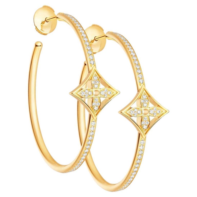 Louis Vuitton Idylle Blossom Hoops, Yellow Gold and Diamonds For Sale ...