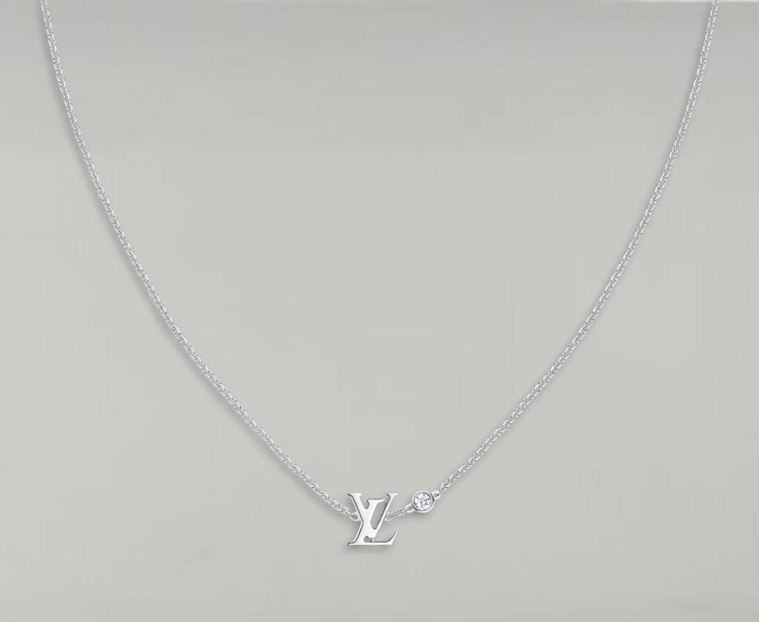 Louis Vuitton Idylle Blossom Lv Pendant, White Gold And Diamond Length ...