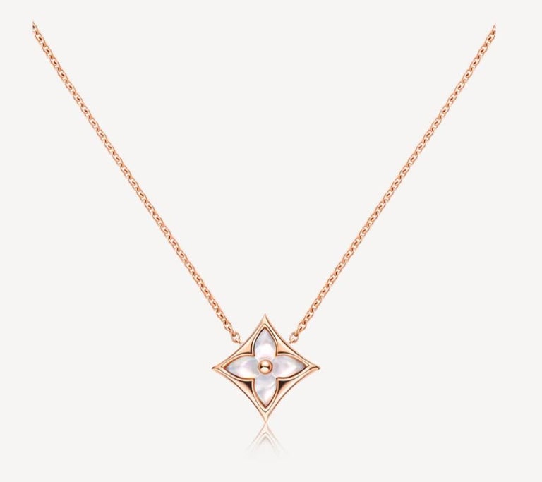 Louis Vuitton Ink Gold And White Colour Blossom Star Pendant For Sale ...