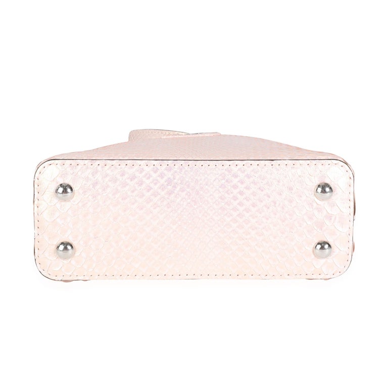 Louis Vuitton Iridescent Pink Python Mini Capucines For Sale at 1stDibs ...