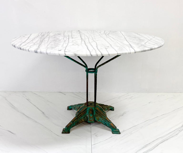 Louis Vuitton Iron and Marble Dining or Centre Table, 1930's For Sale ...