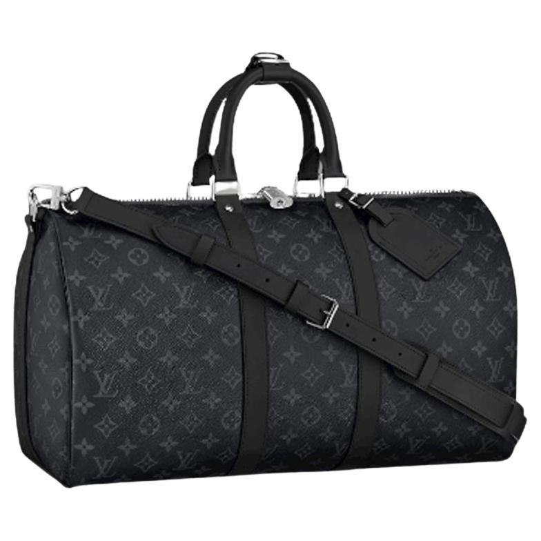 Louis Vuitton Black Keepall - 90 For Sale on 1stDibs