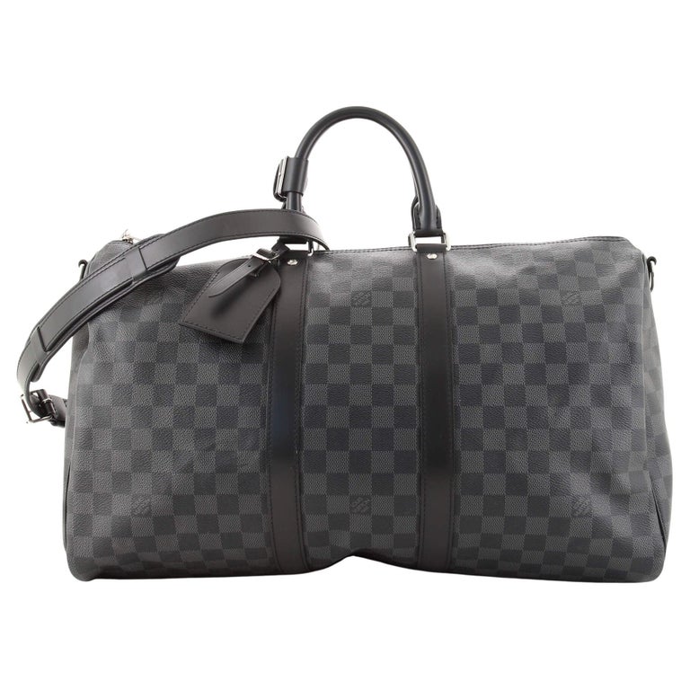 Louis Vuitton Keepall Bandouliere Bag Damier Graphite 45 For Sale at ...