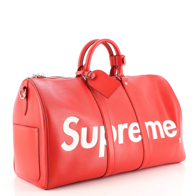 Louis Vuitton Keepall Bandouliere Bag Limited Edition Supreme Epi ...