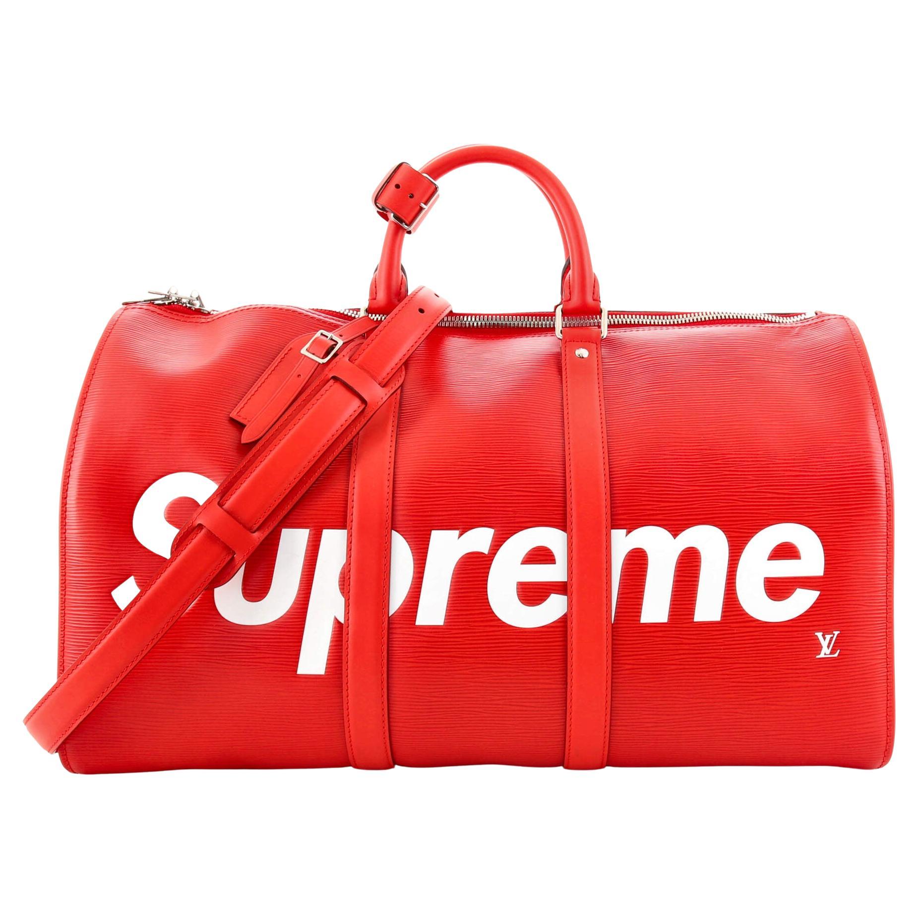 Louis Vuitton Keepall Rgb Clear Ss19 Virgil 50 870439 Red Pvc Travel ...