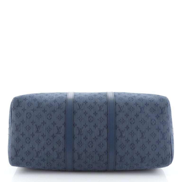Louis Vuitton Keepall Bandouliere Bag Monogram Denim 50 at 1stDibs