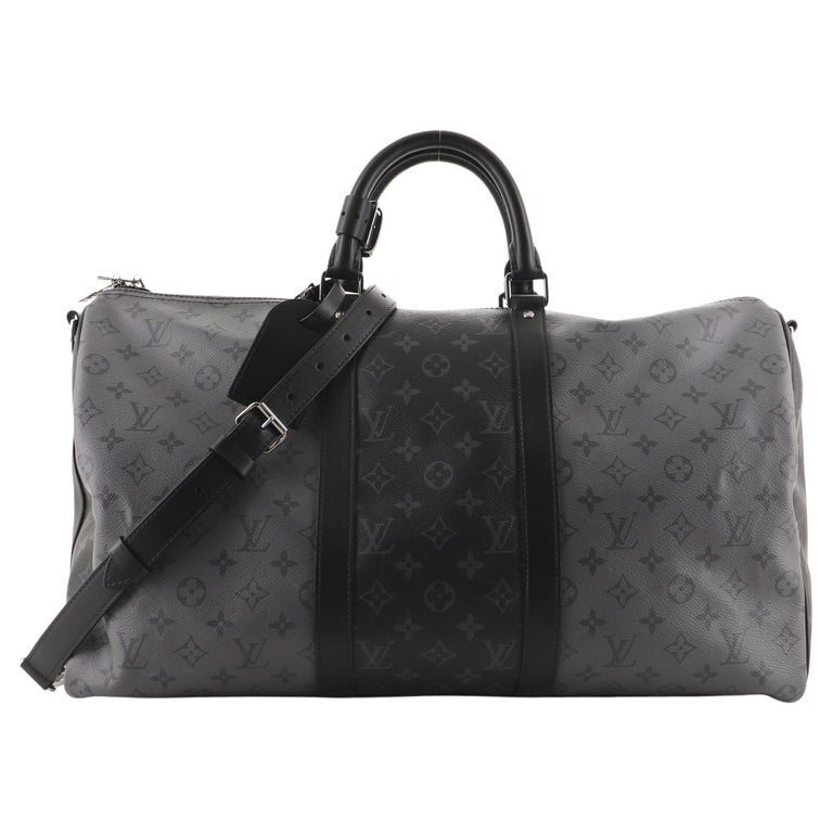 Louis Vuitton Keepall Bandouliere Bag Reverse Monogram Eclipse Canvas ...