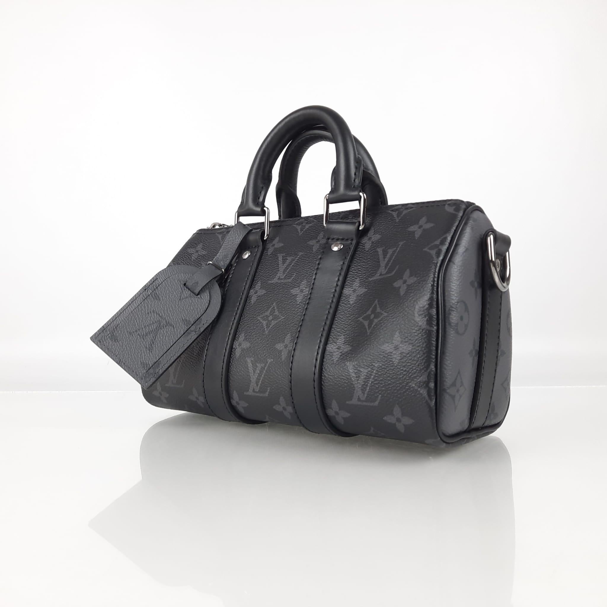 Louis Vuitton Keepall Shoulder Bag 25 Monogram Eclipse Reverse canvas ...