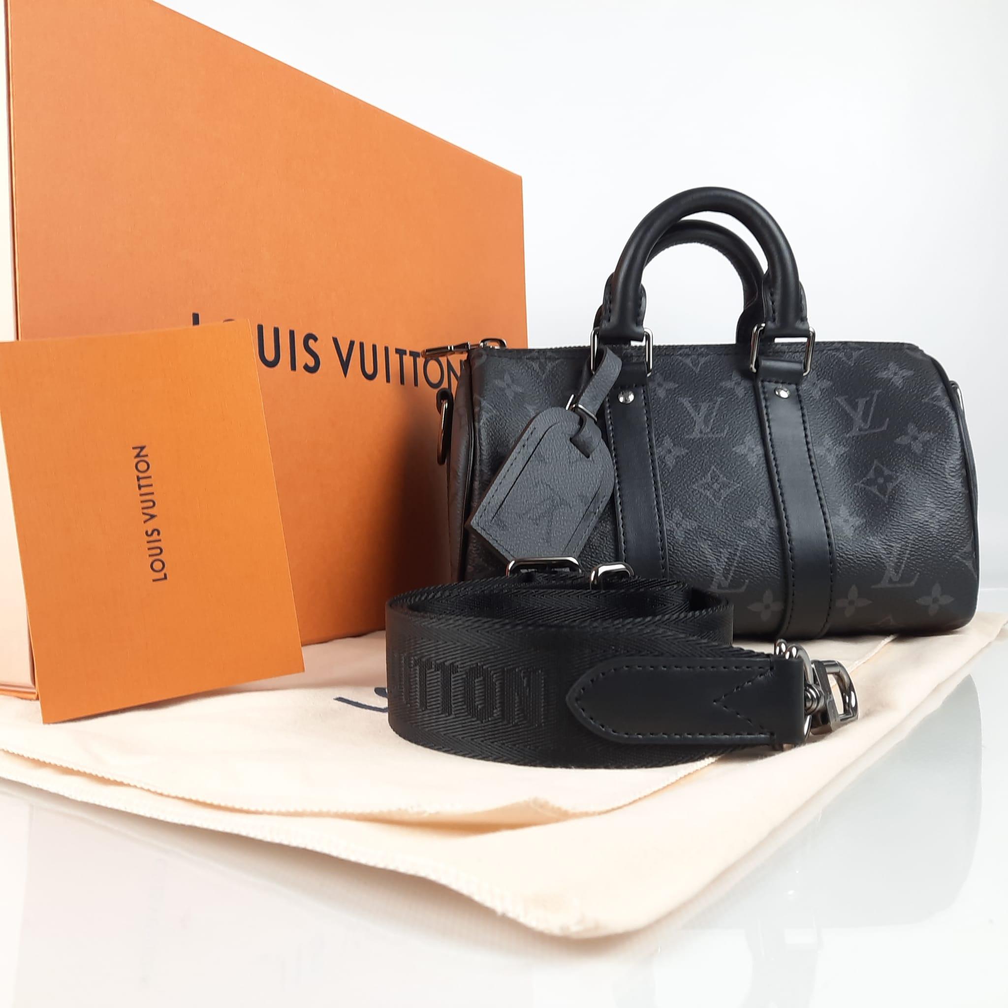 Louis Vuitton Keepall Shoulder Bag 25 Monogram Eclipse Reverse canvas ...