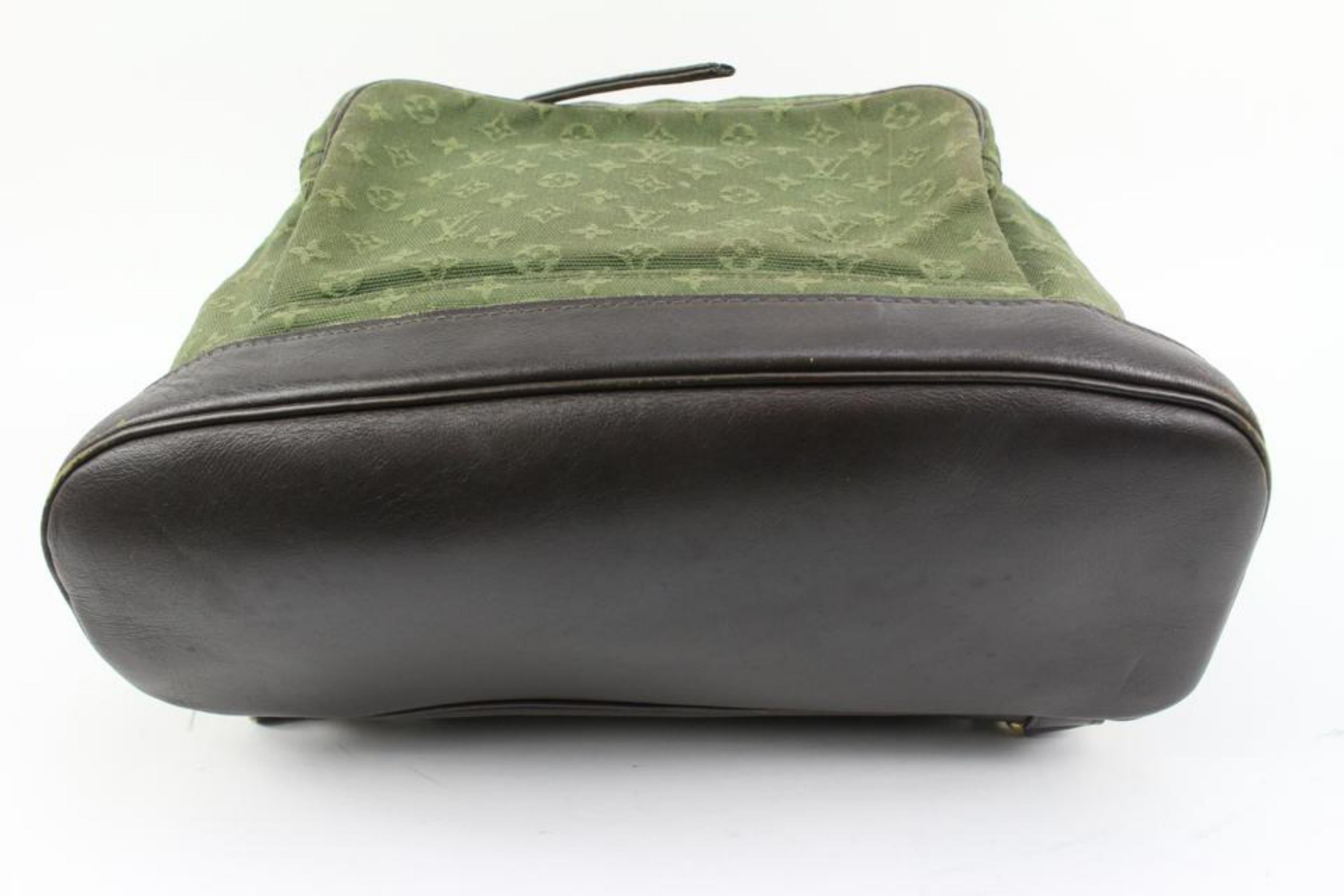 Louis Vuitton Khaki Green Mini Lin Montsouris GM Backpack 32lk324s at ...