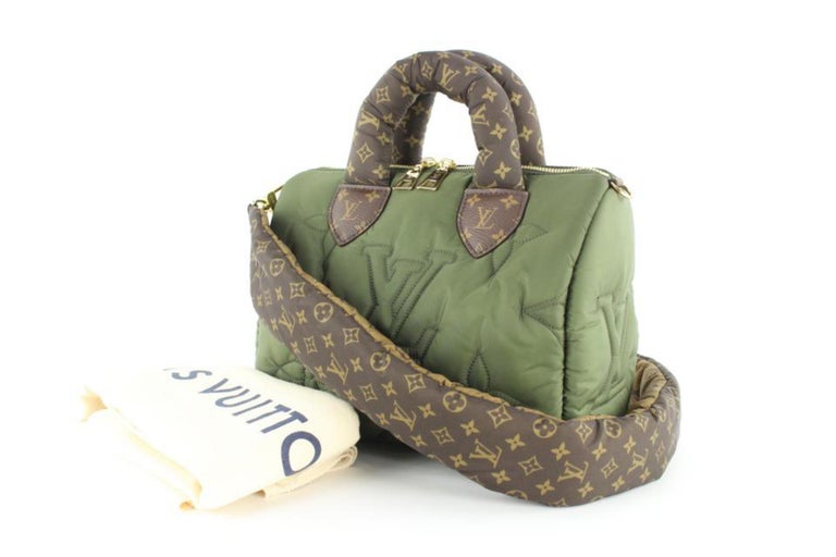 Louis Vuitton Khaki Green Puffer Monogram Pillow Speedy Bandouliere 25 ...