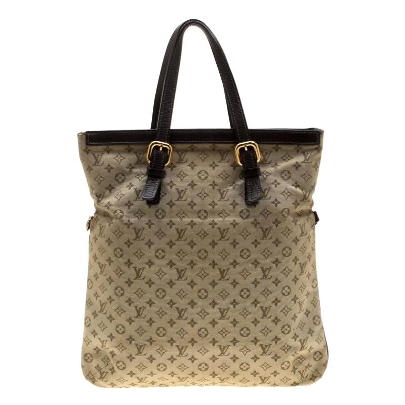 Louis Vuitton Khaki Monogram Mini Lin Francoise Tote For Sale at 1stDibs