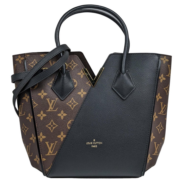 Louis Vuitton Kimono Handbag Pm Black Brown Monogram Canvas and Leather ...