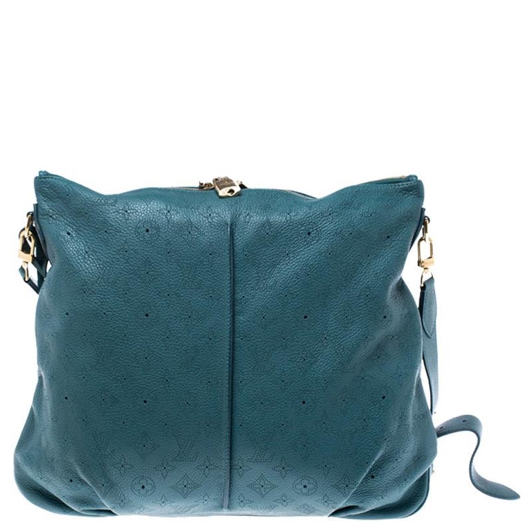 Louis Vuitton Lagon Monogram Mahina Leather Selene MM Bag at 1stDibs