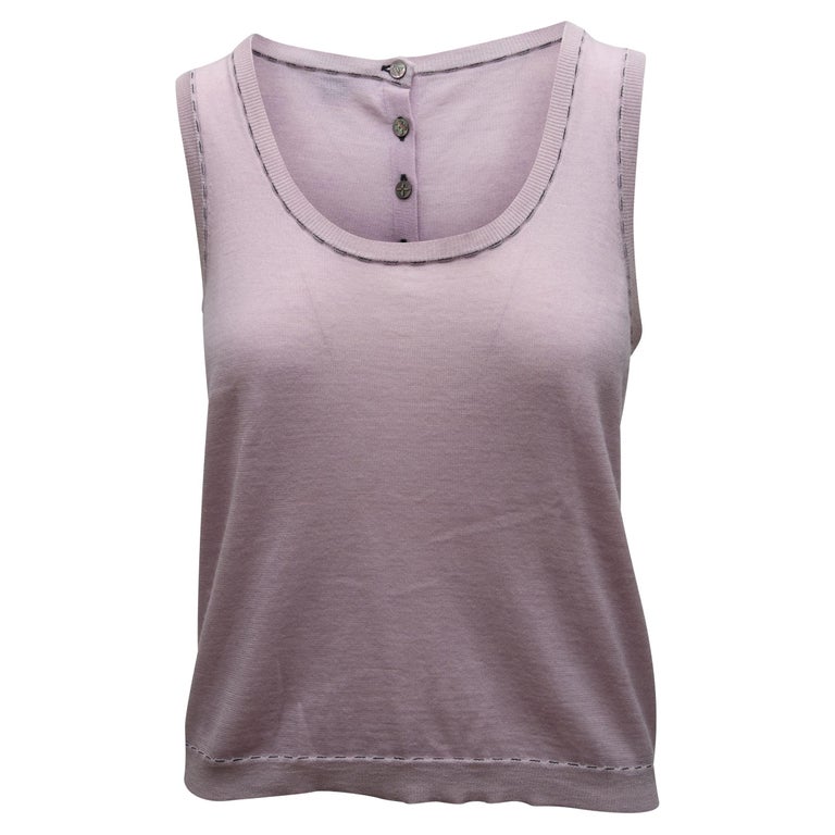 Louis Vuitton Lavender Sleeveless Knit Top For Sale at 1stDibs